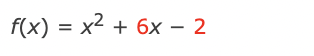 Solved f(x)=−x2+10xf(x)=x2+6x−2 | Chegg.com