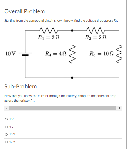 Solved Overall Problem Starting from the compound circuit | Chegg.com