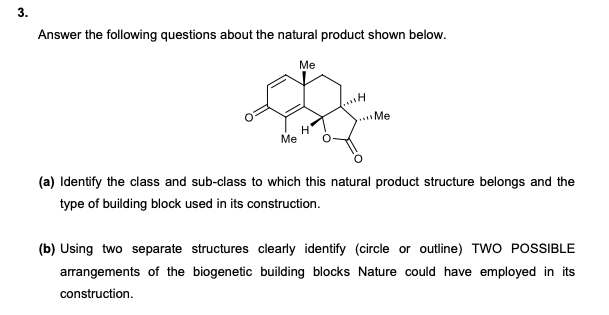 Solved 3. Answer the following questions about the natural | Chegg.com