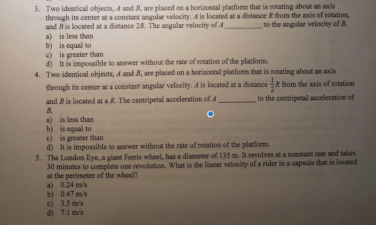 Solved 3. Two identical objects, A and B, are placed on a | Chegg.com