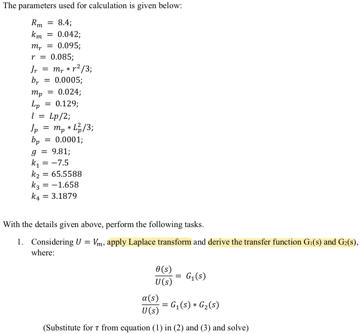 Solved Z0 Figure 1: Rotary Inverted pendulumThe rotary | Chegg.com
