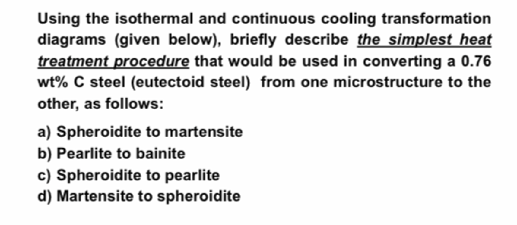 Solved Using the isothermal and continuous cooling | Chegg.com