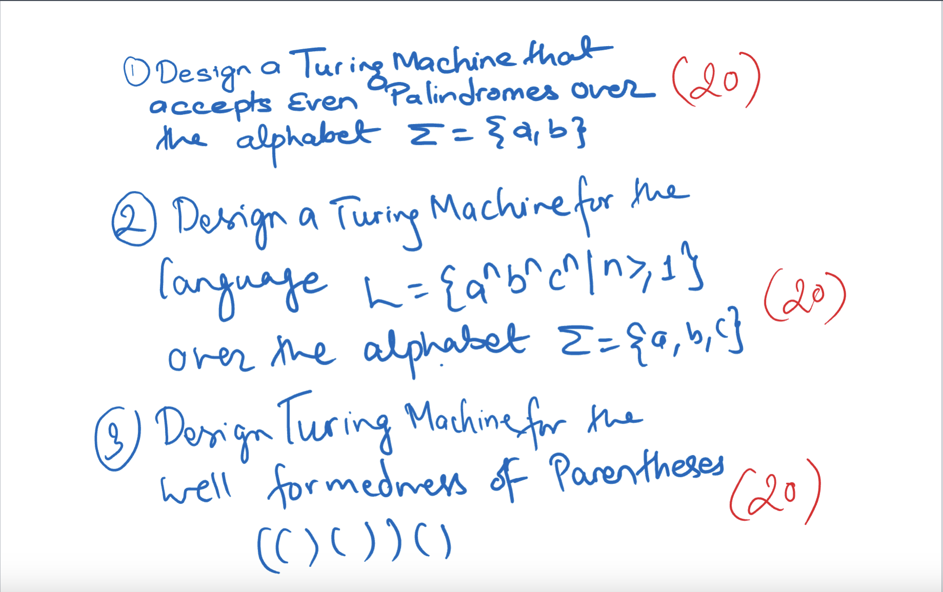 Solved (1) ﻿Design a Turing Machine thataccepts Even | Chegg.com