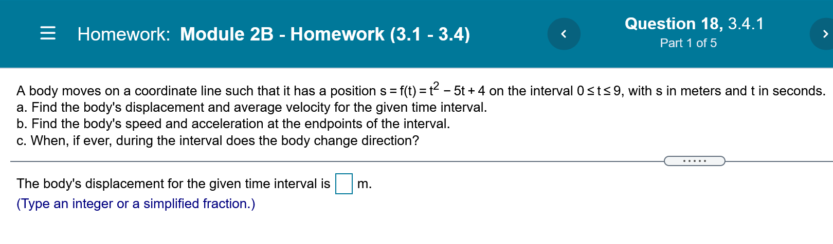 Solved Homework: Module 2B - Homework (3.1 - 3.4) Question | Chegg.com
