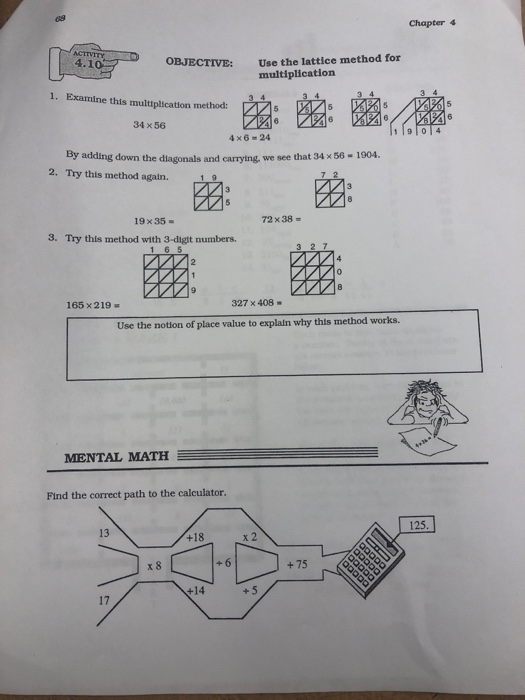 Solved Chapter ./ACTİTYーーD Use the lattice method for | Chegg.com