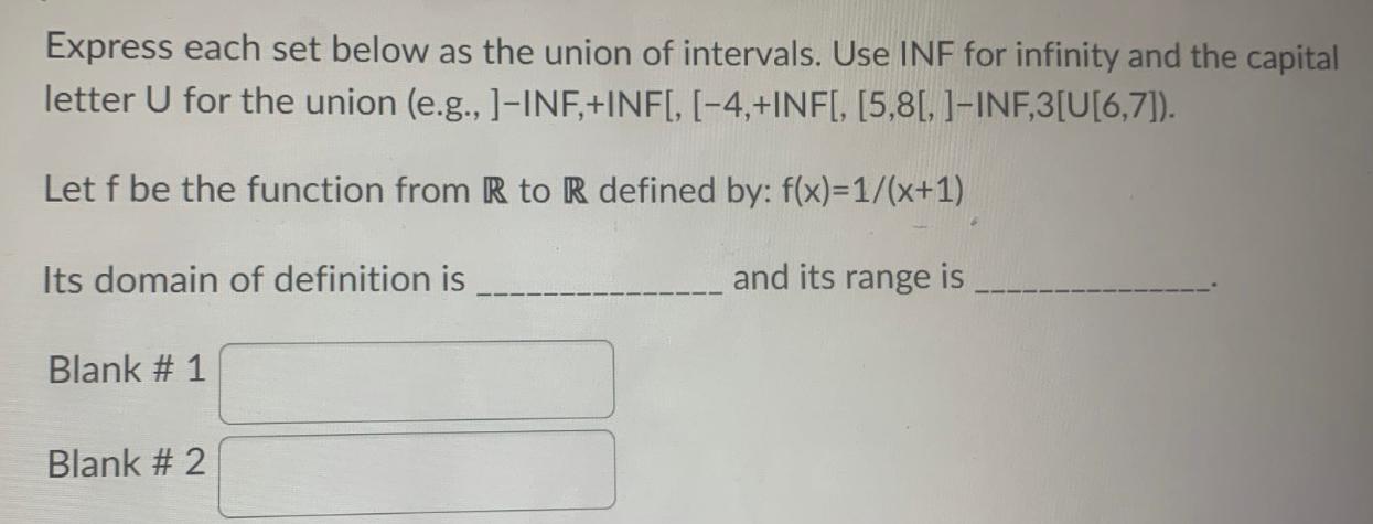 Solved Express each set below as the union of intervals. Use | Chegg.com