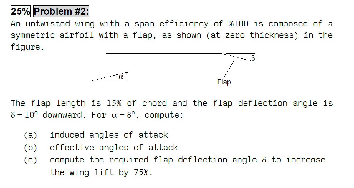Solved An ﻿untwisted wing with a span efficiency of %100 is | Chegg.com
