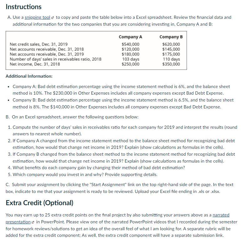 Solved Instructions A. Use a snipping tool to copy and paste | Chegg.com