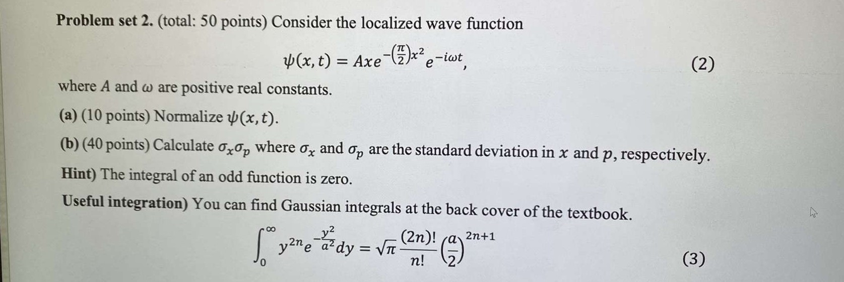 Solved Problem set 2. (total: 50 points) Consider the | Chegg.com
