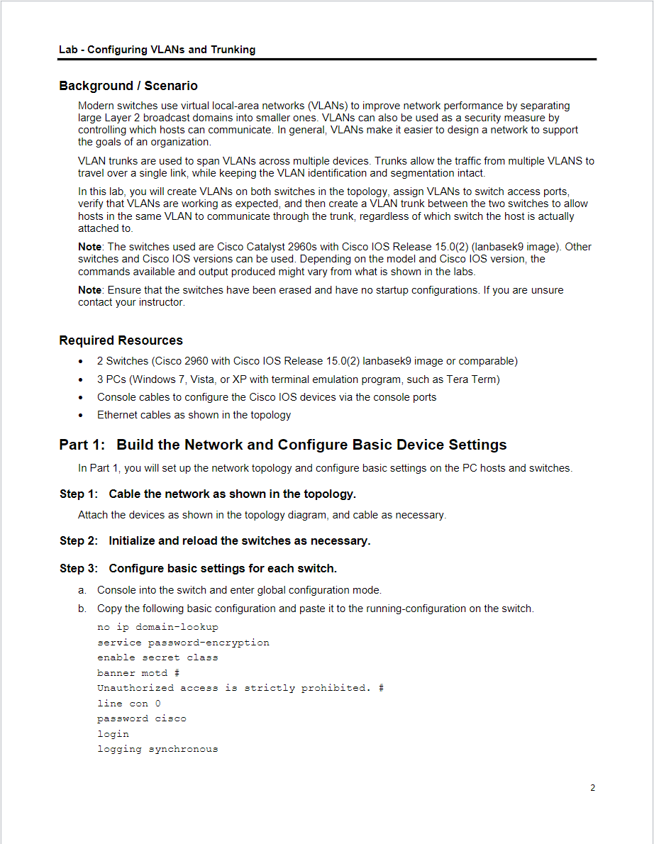 Solved Using Cisco packet tracer complete and ignore all | Chegg.com