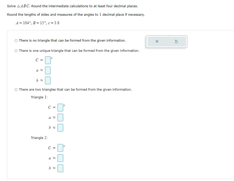 Solved Solve ABC. Round the intermediate calculations to at | Chegg.com