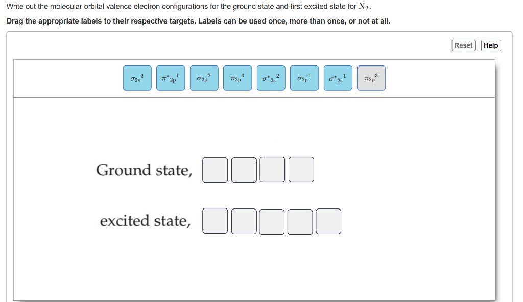 Solved Write out the molecular orbital valence electron | Chegg.com