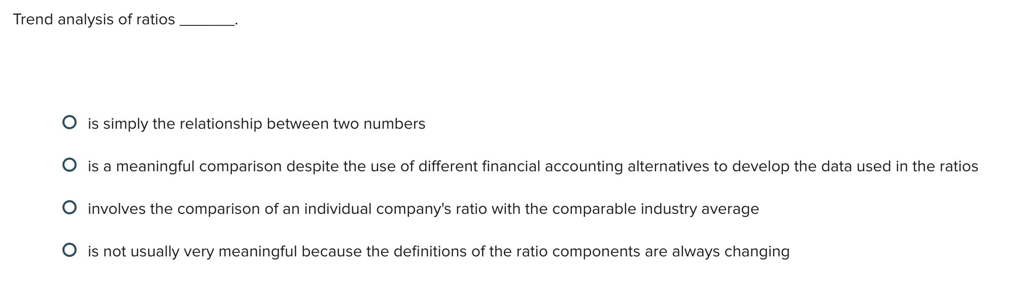 Solved Trend analysis of ratiosis simply the relationship | Chegg.com