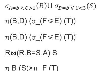 Consider the following relations R,S, and | Chegg.com