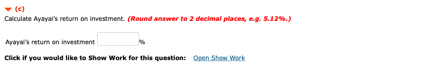 Solved Exercise 10-8 (Part Level Submission) Ayayai Design | Chegg.com