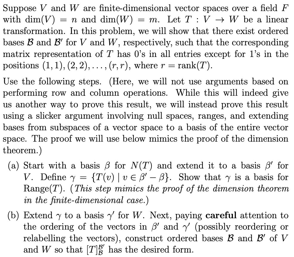 Solved Suppose V and W are finite-dimensional vector spaces | Chegg.com