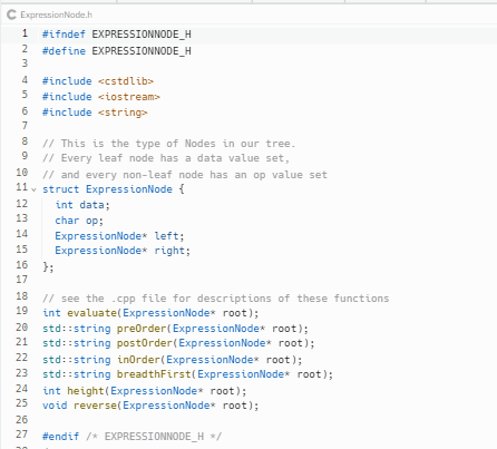 Solved please help me implement the expressions.cpp to make | Chegg.com