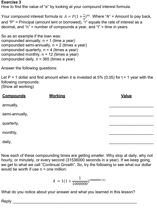 Solved How to find the value of "e" by looking at your | Chegg.com