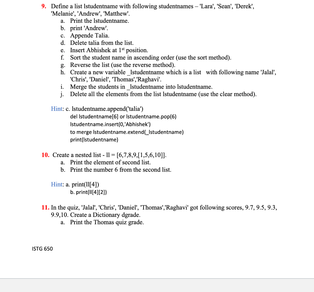 Solved 4. Create a new variable a1, and assign "abhishek, | Chegg.com