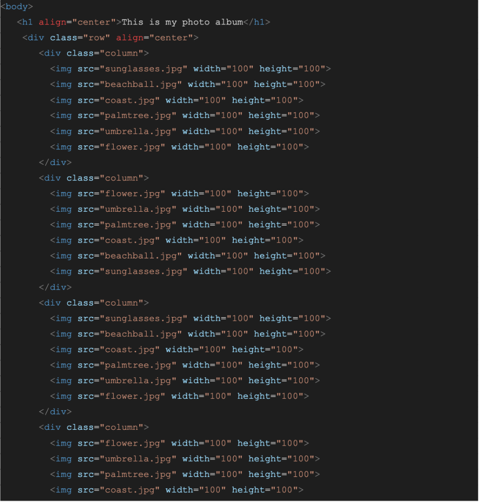 Solved How do i edit the code so that the images are | Chegg.com