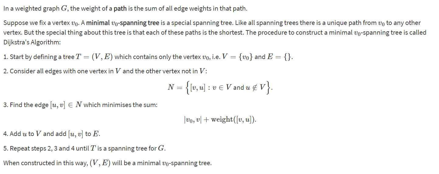 Solved In a weighted graph G, the weight of a path is the | Chegg.com
