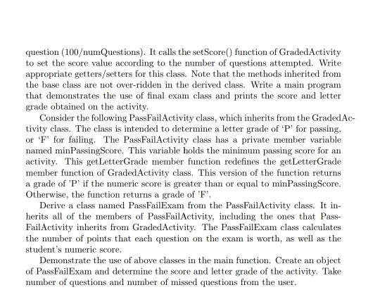2.2 Graded Activity Design a class Graded Activity | Chegg.com