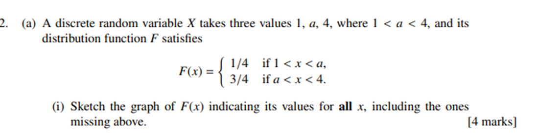 Solved 2. (a) A discrete random variable X takes three | Chegg.com