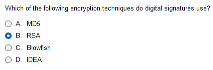 Solved Which of the following encryption techniques do | Chegg.com
