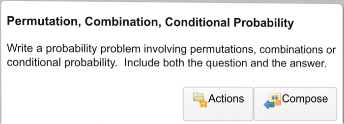 Solved Permutation, Combination, Conditional Probability | Chegg.com