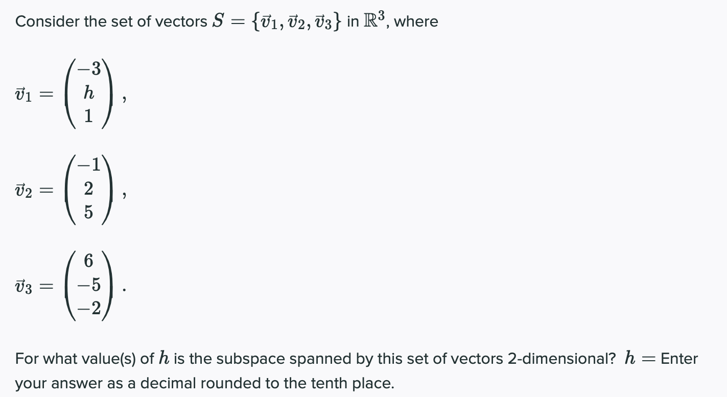 Solved Consider the set of vectors S = {71, 72, 73} in R3, | Chegg.com