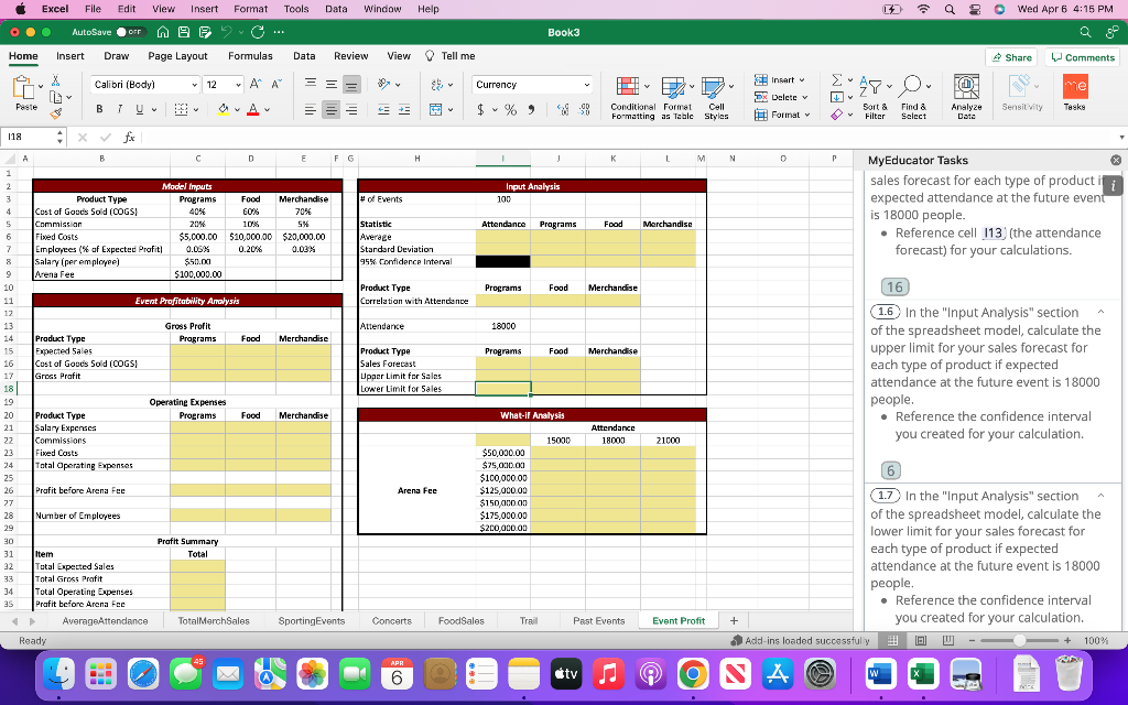 Excel File Edit View Insert Format Tools Data Window | Chegg.com