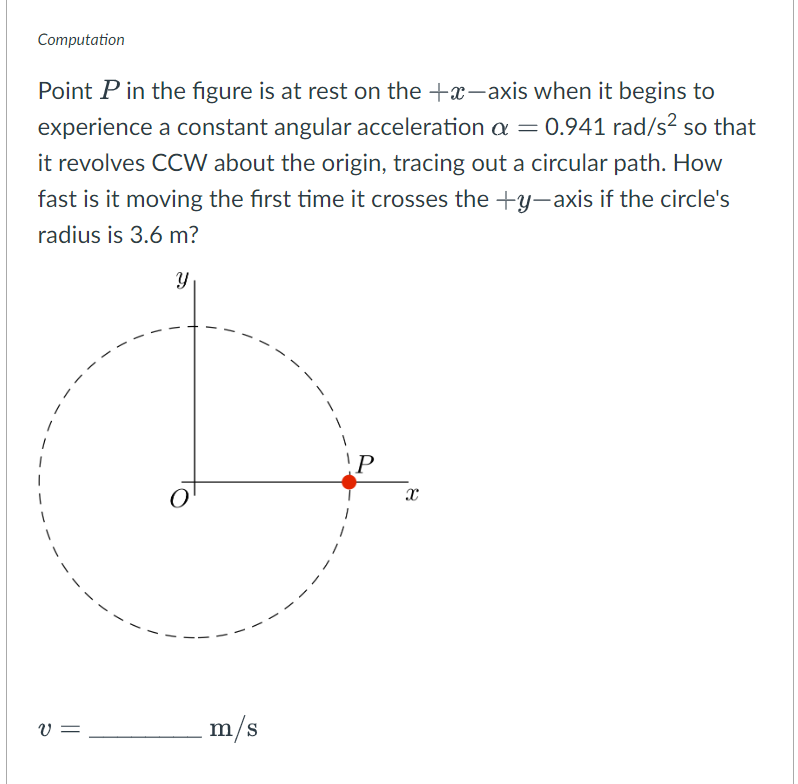 Solved Computation Point P in the figure is at rest on the | Chegg.com