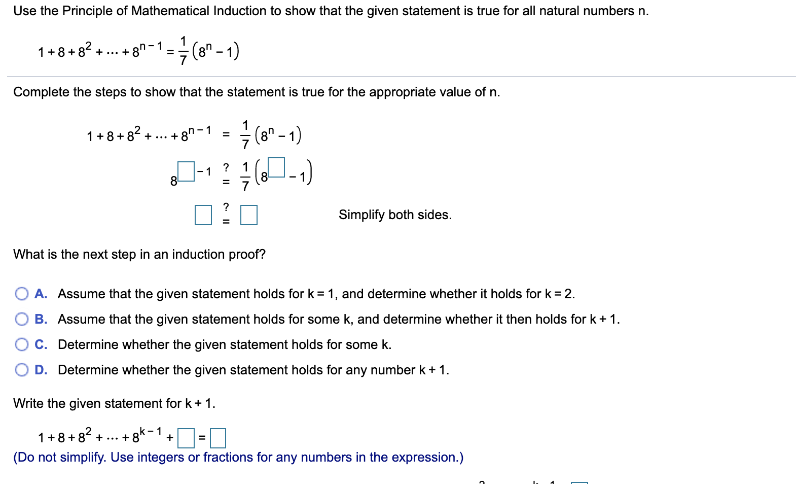 Solved Use The Principle Of Mathematical Induction To Show Chegg