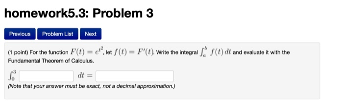 Solved homework5.3: Problem 3 Previous Problem List Next (1 | Chegg.com