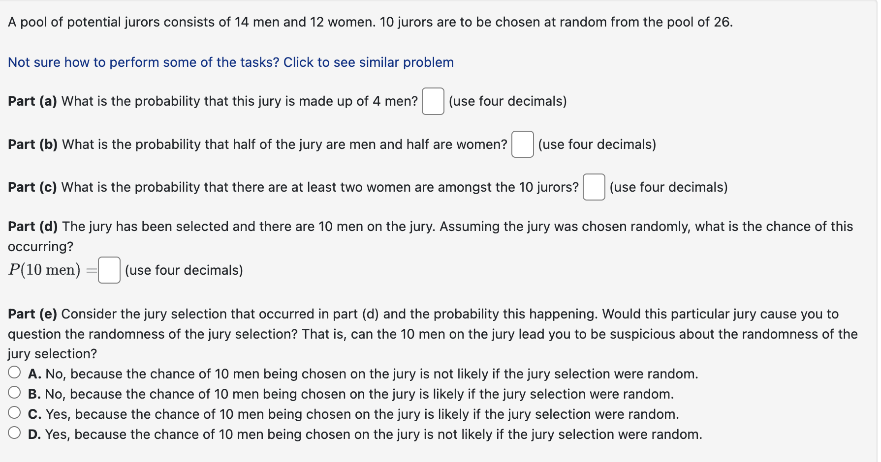 Solved A Pool Of Potential Jurors Consists Of 14 Men And 12