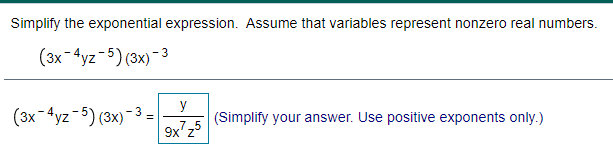 Solved Simplify the exponential expression. Assume that | Chegg.com