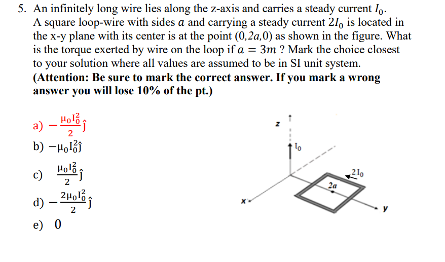 Solved 5. An infinitely long wire lies along the z-axis and | Chegg.com