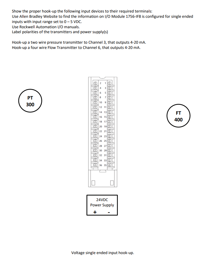 Solved Show the proper hook-up the following input devices | Chegg.com
