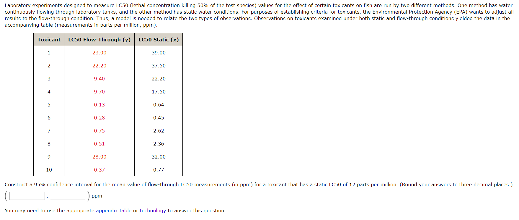 Solved Laboratory experiments designed to measure LC50 | Chegg.com
