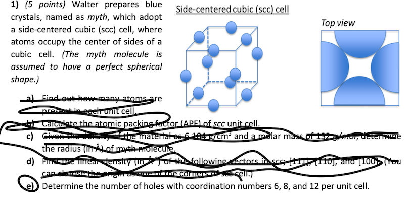 Solved 1) (5 points) Walter prepares blue Side-centered | Chegg.com
