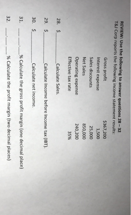 Solved REVIEW: Use the following to answer questions 28-32 | Chegg.com