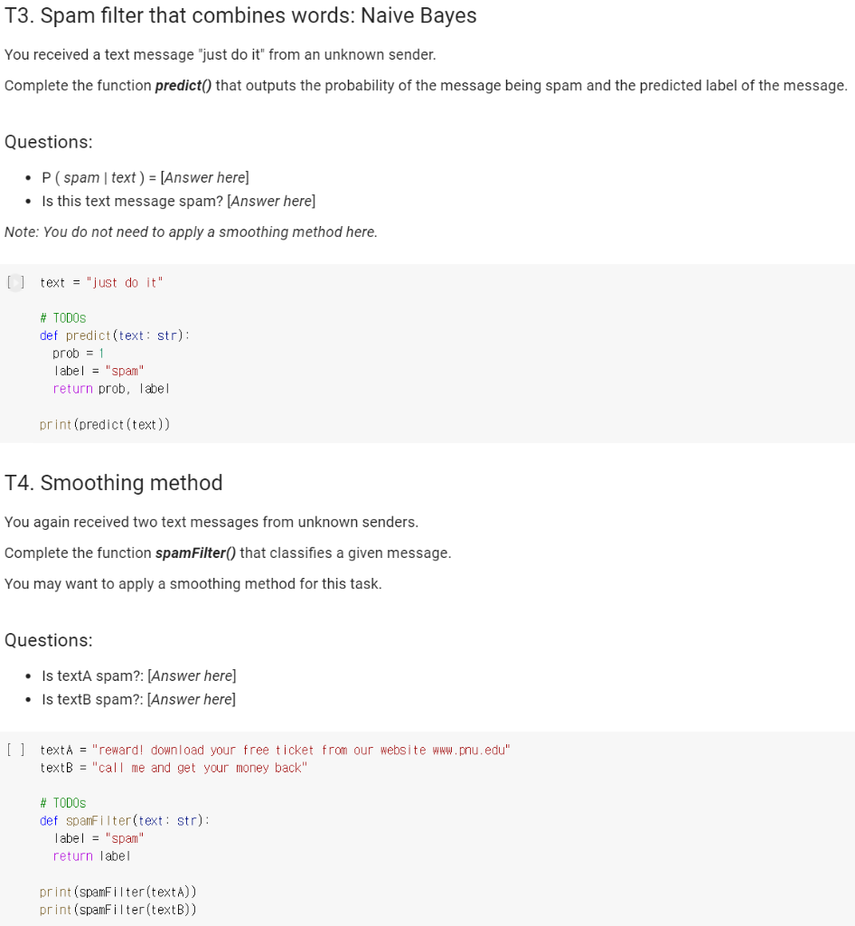 Solved T1. Load a dataset The following code loads a dataset | Chegg.com