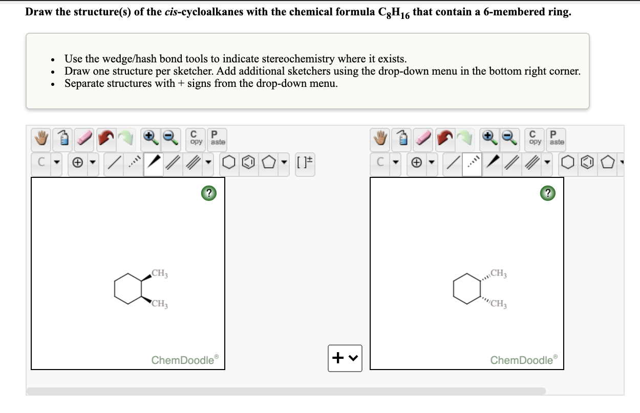 Solved Draw the structure(s) of the cis-cycloalkanes with | Chegg.com