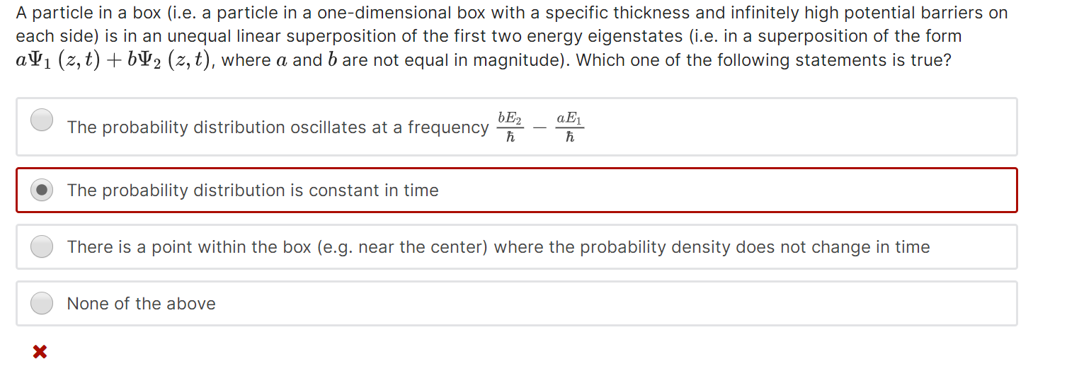 Solved A Particle In A Box Ie A Particle In A 7713