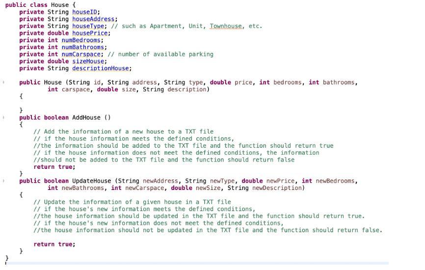 Solved using java 1. AddHouse function. This function can | Chegg.com
