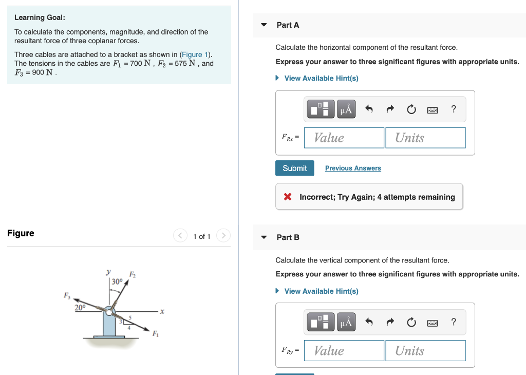 Solved Part A Learning Goal: To calculate the components, | Chegg.com