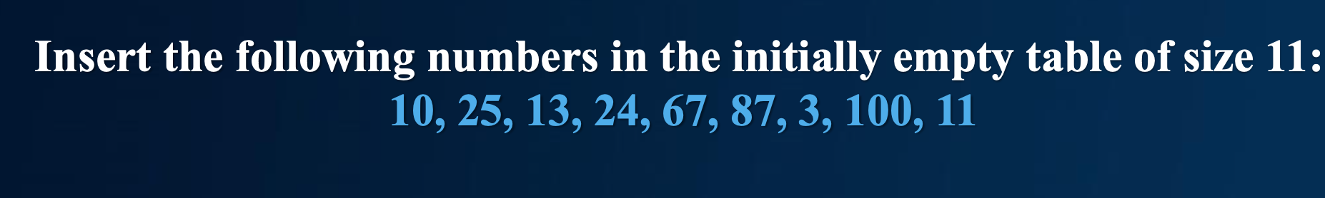 Solved Enter Initial Table Size: Enter a Load Factor | Chegg.com