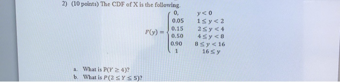 Solved 1) (15 points) Suppose the pmf of a random variable X | Chegg.com