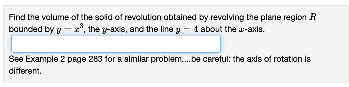 Solved Find the volume of the solid of revolution obtained | Chegg.com