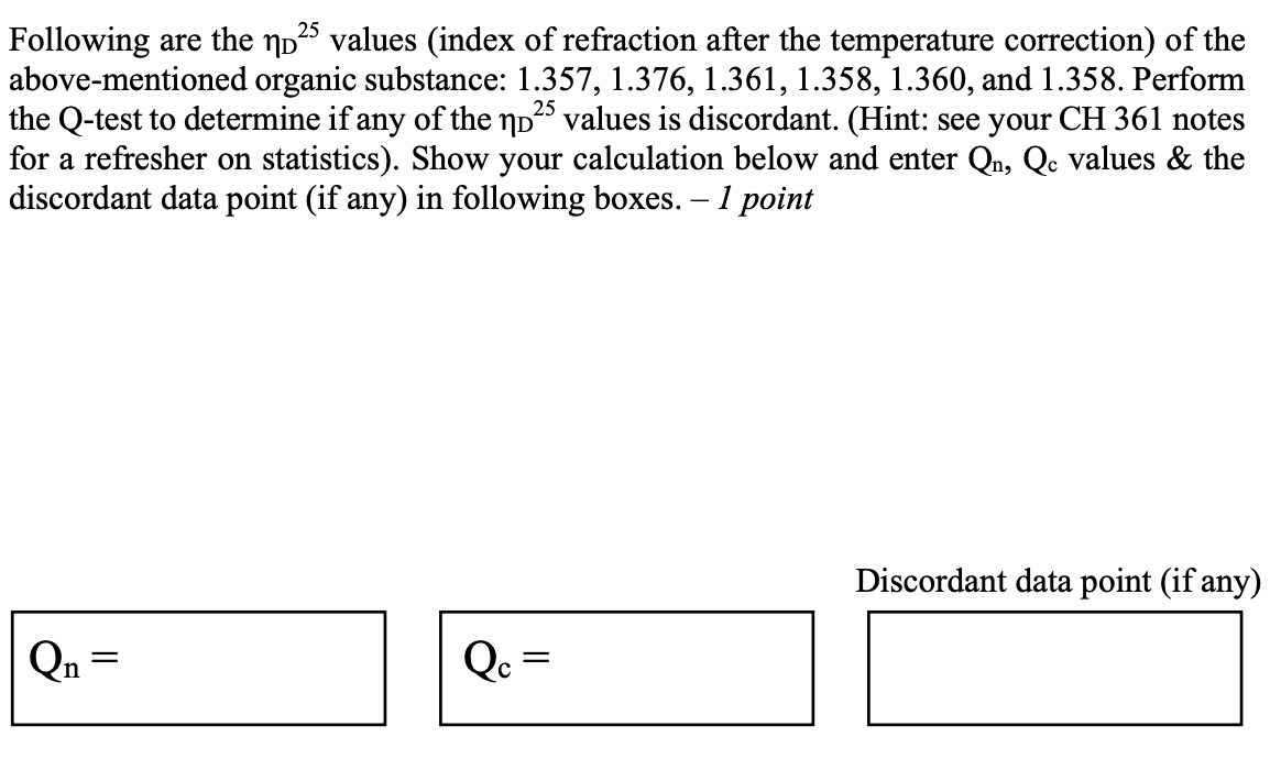 25 25 Following are the nD2S values (index of | Chegg.com